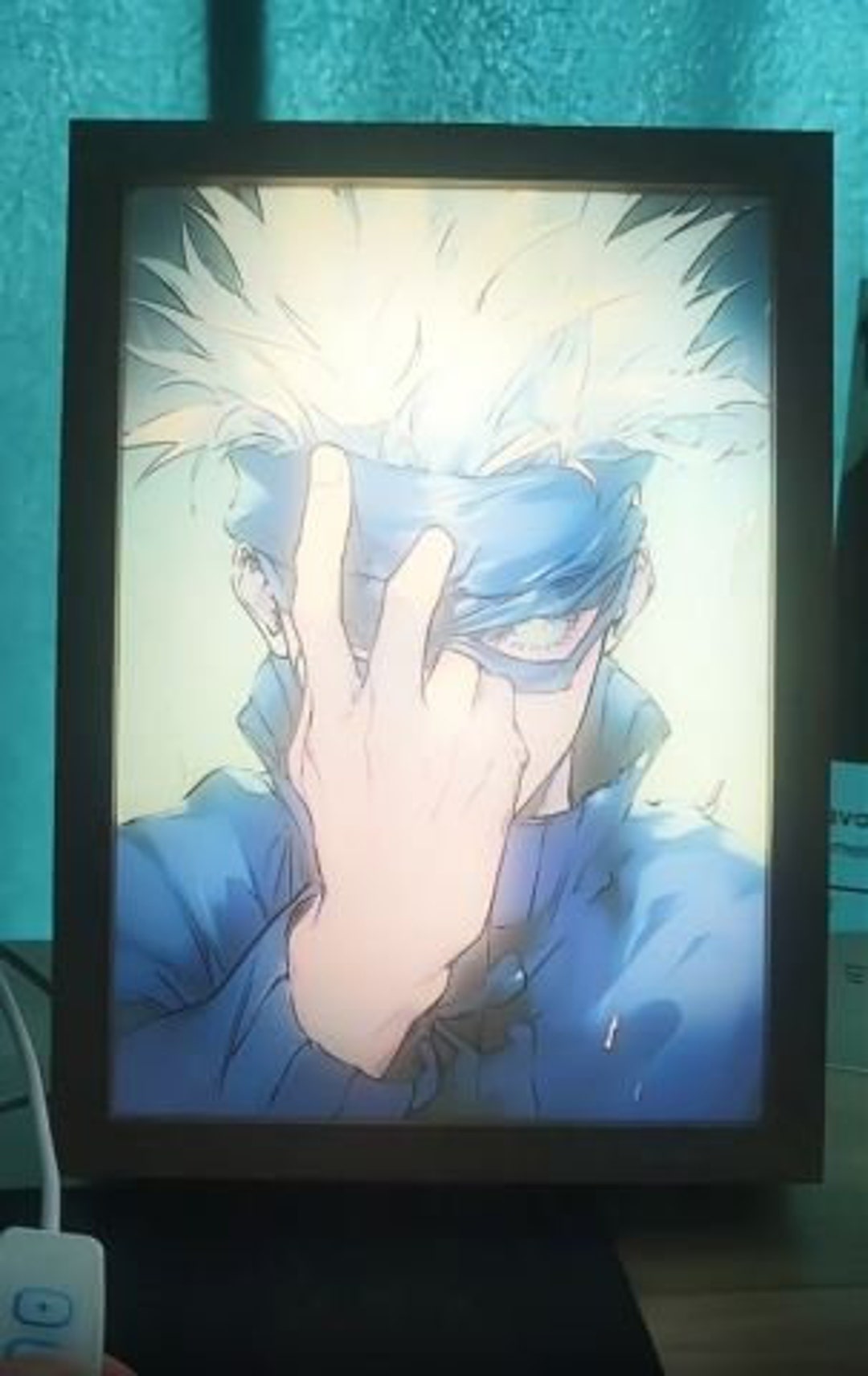 Gojo Satoru Jujutsu Kaisen JJK Art LED Night Light Frame Decor - Etsy