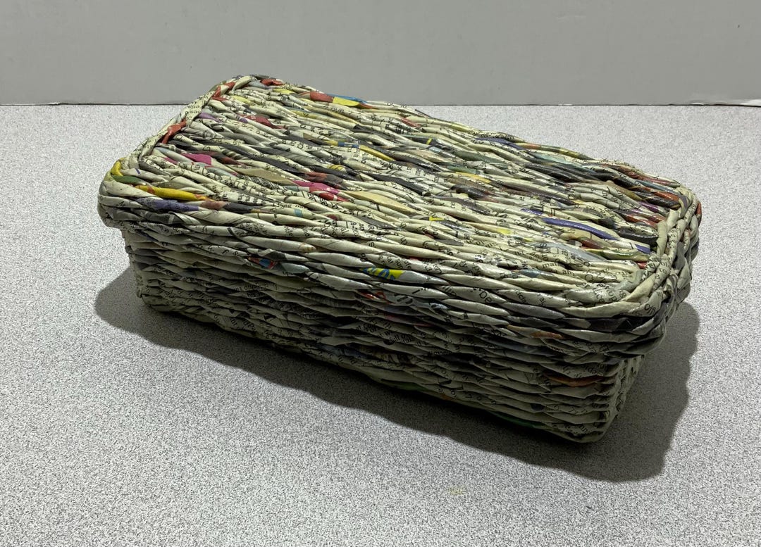 Small Unique Accessory Box Made From Recycled Newspaper in the ...