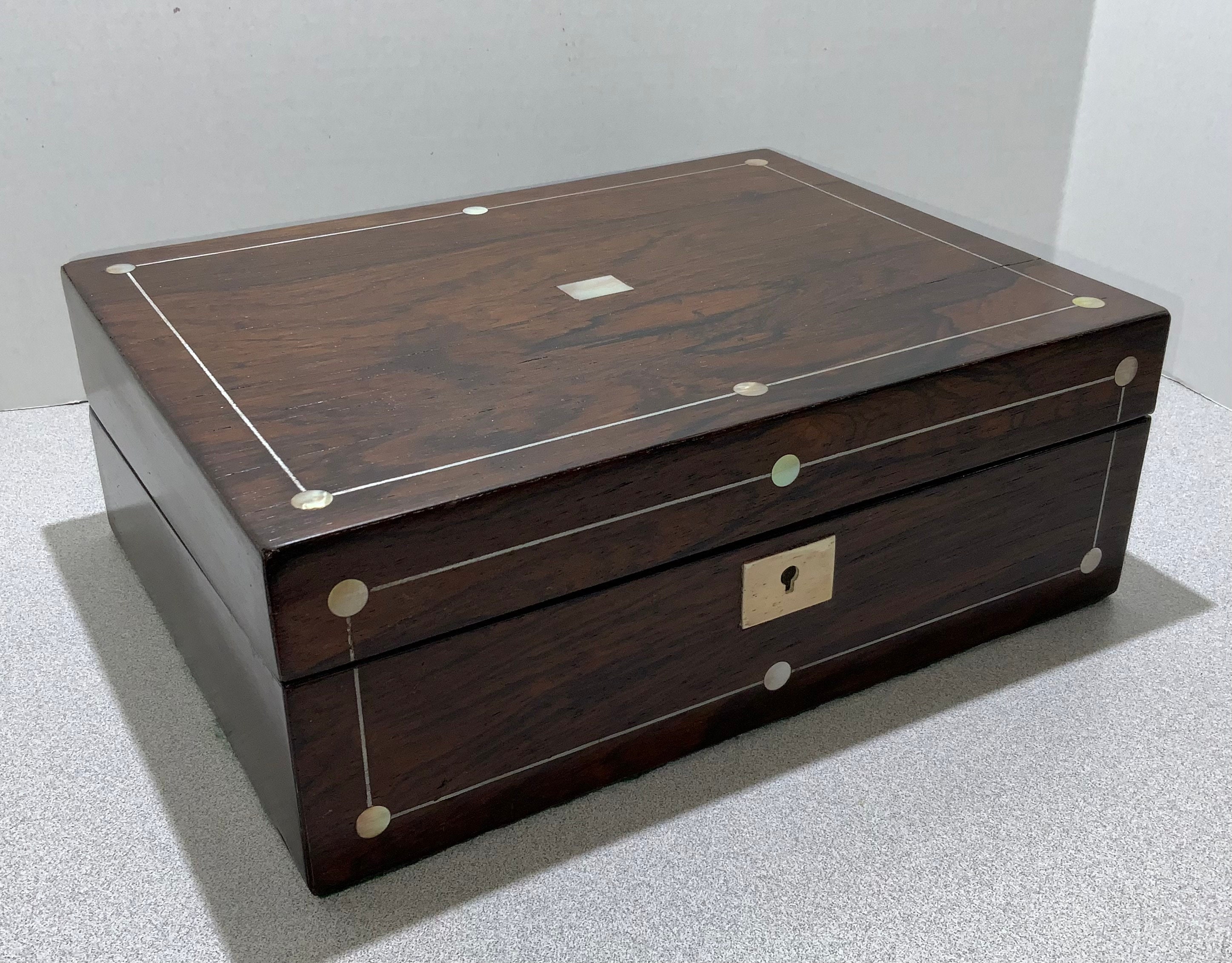 Beautiful Antique Vintage Wooden Writing Box Writer's Box in Rosewood ...