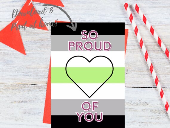 Agender Printable Coming Out Card Pride Card LGBT Card - Etsy