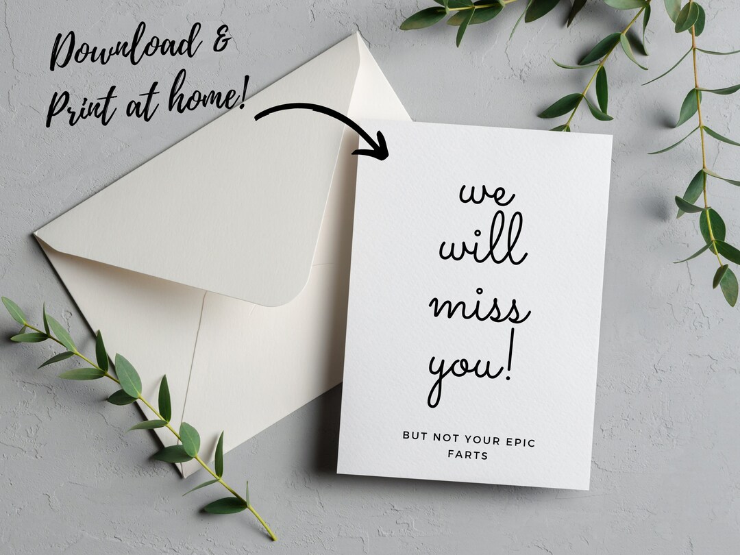 Printable Card Office Leaving Card Funny Card Goodbye Card ...
