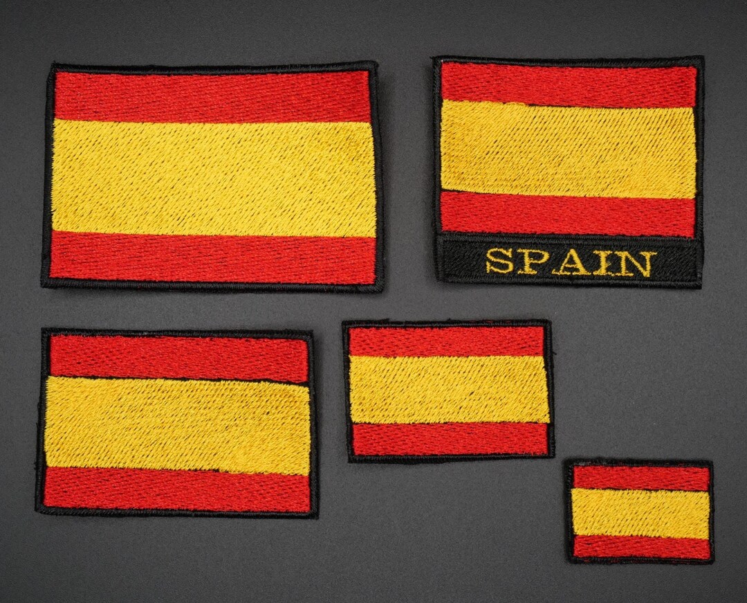 Spain Flag Embroidered Patch - Iron/sew on or Velcro - Etsy