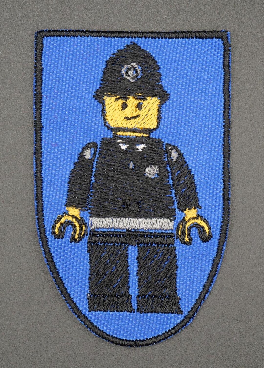 Lego Figure Style Patch - Police Officer - Embroidered Patch Iron On ...