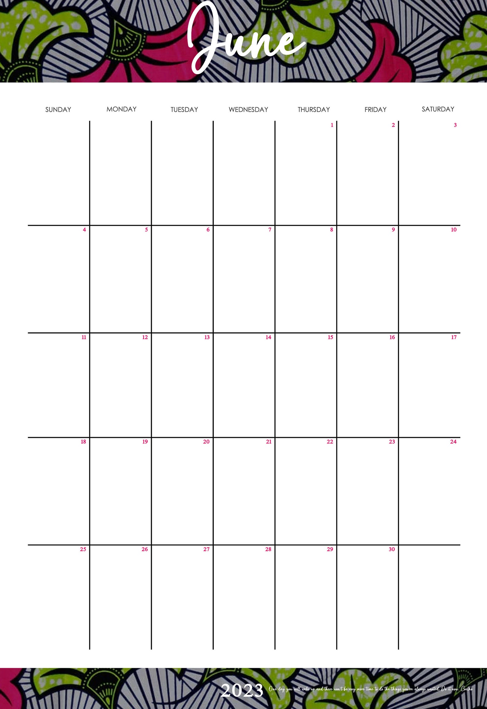 2023 Printable Wax Calendar _ January 2023 Through December 2023 _ A5 ...