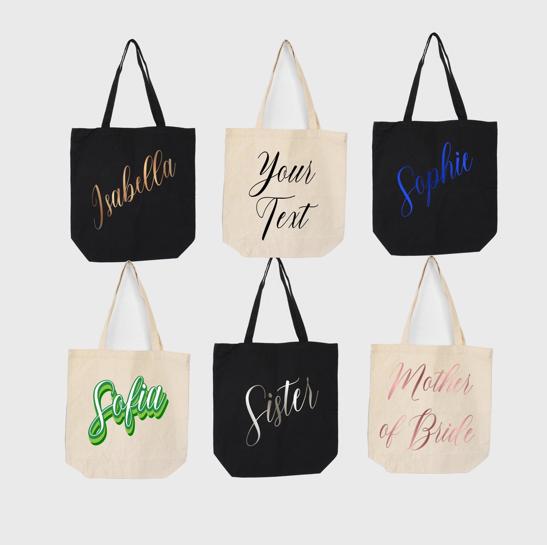 Custom Tote Bag, Custom Shopper, Shopping Bags With Image and Text ...