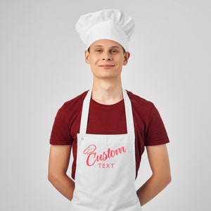 Custom EMBROIDERY Apron, Kitchen Embroidered Apron, Name Aprons With ...