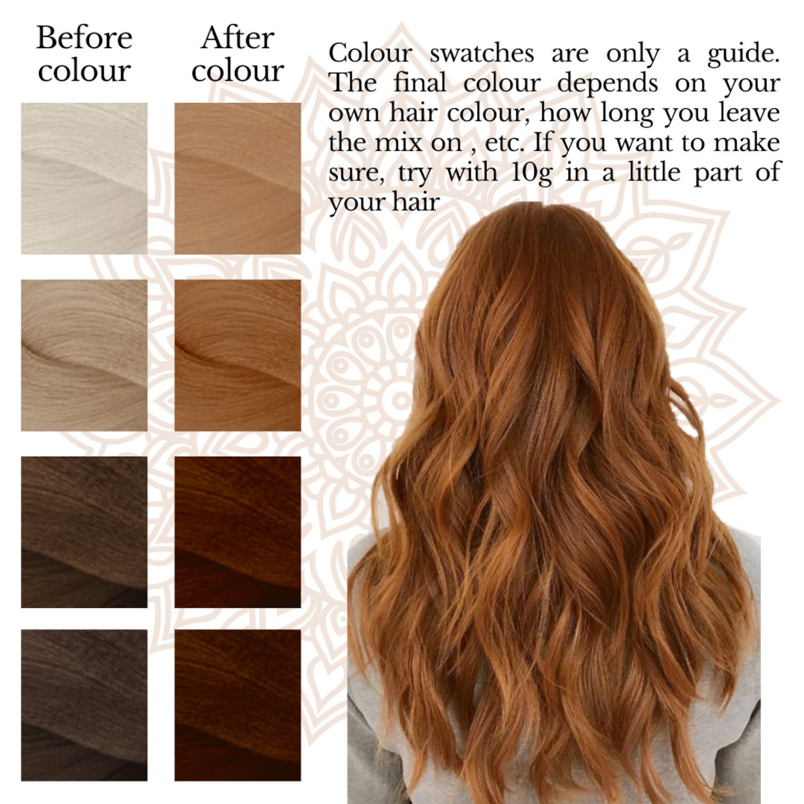 Ginger Brown Hair Dye Hair Dye Herbal, Ayurvedic, 100% Natural ...