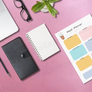 Boba Tea Cute Kawaii Printable Week Planner - Etsy