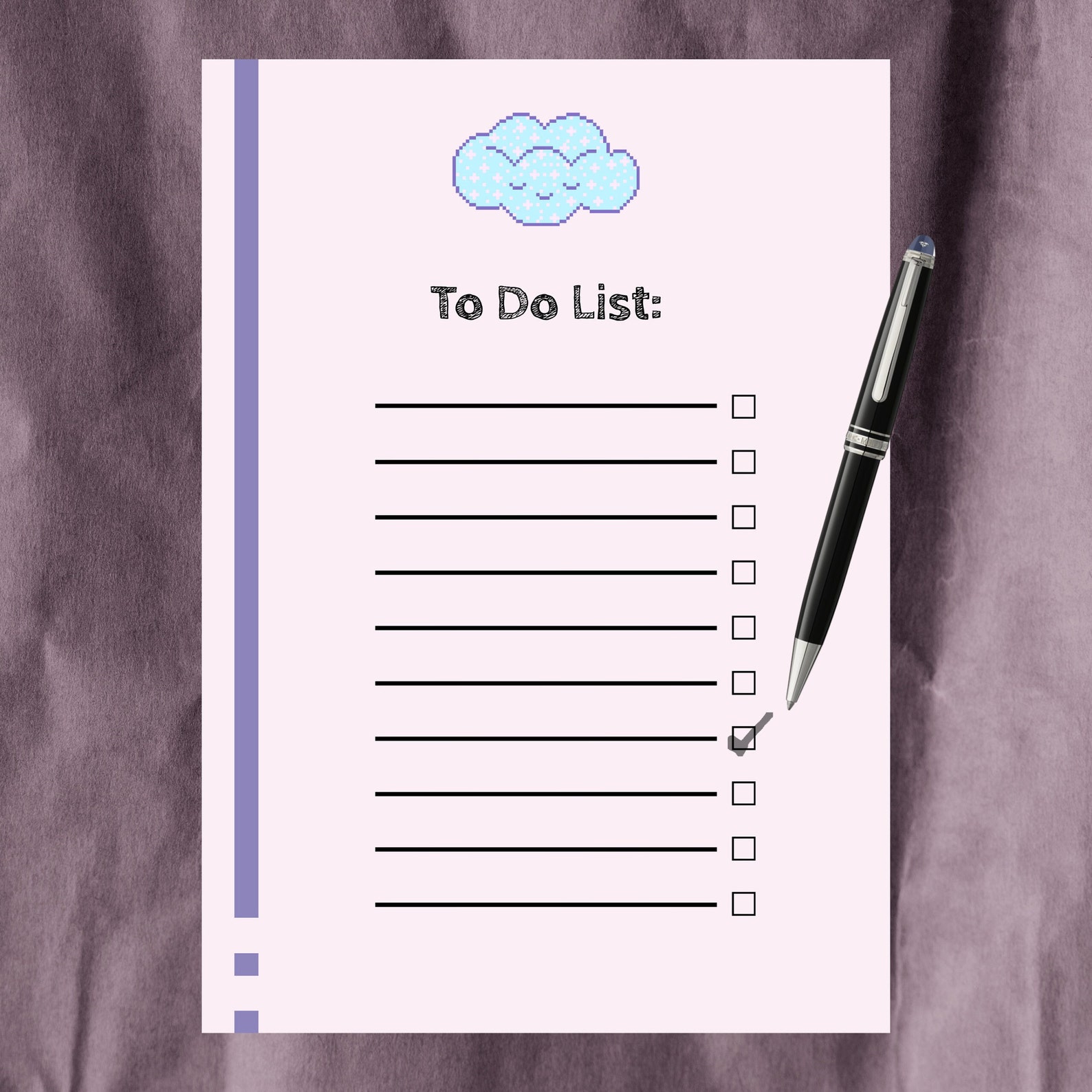 Printable to Do List - Kawaii Cloud Design - Etsy
