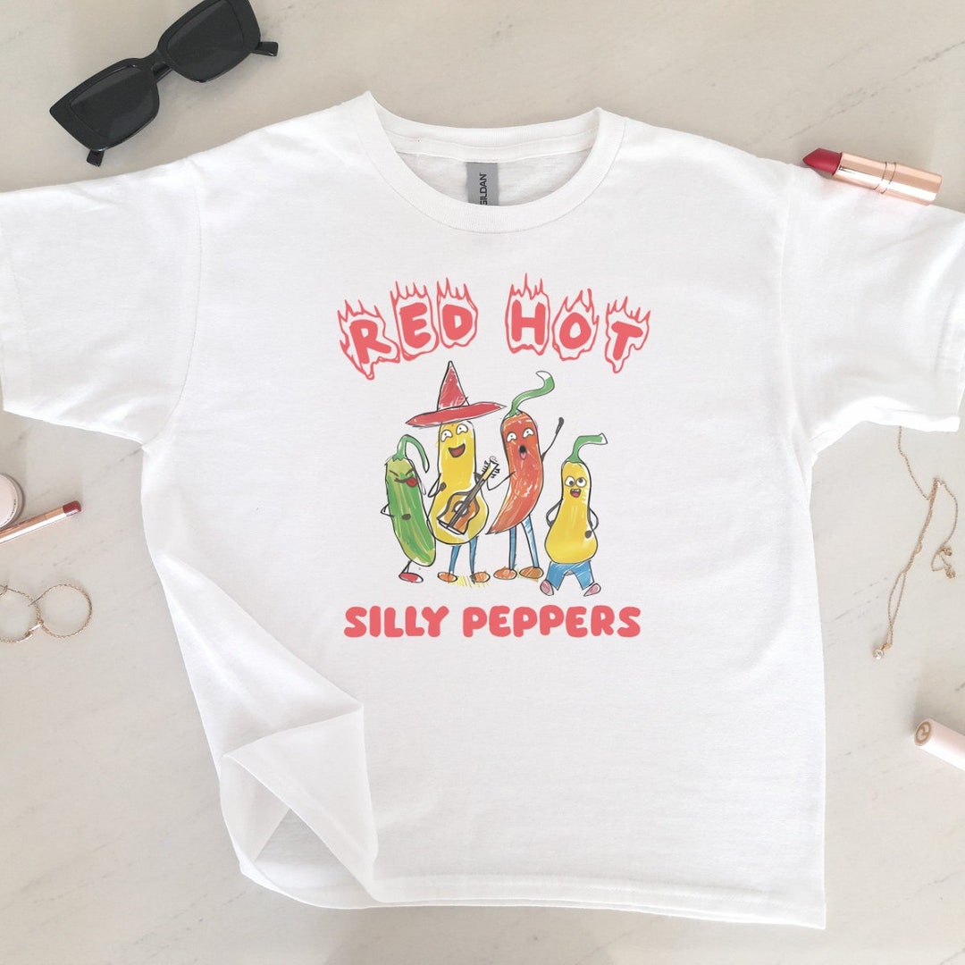 Red Hot Silly Peppers Baby Tee Grunge Clowncore Shirt Weirdcore ...