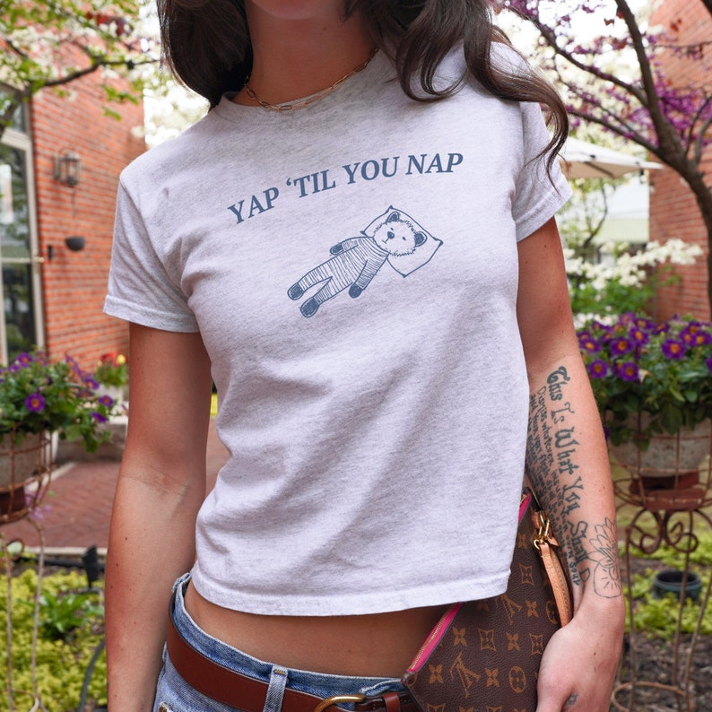 Yap Nap Certified Yapper Girly Shirt | Funny Y2K Meme Shirt | Gift for ...