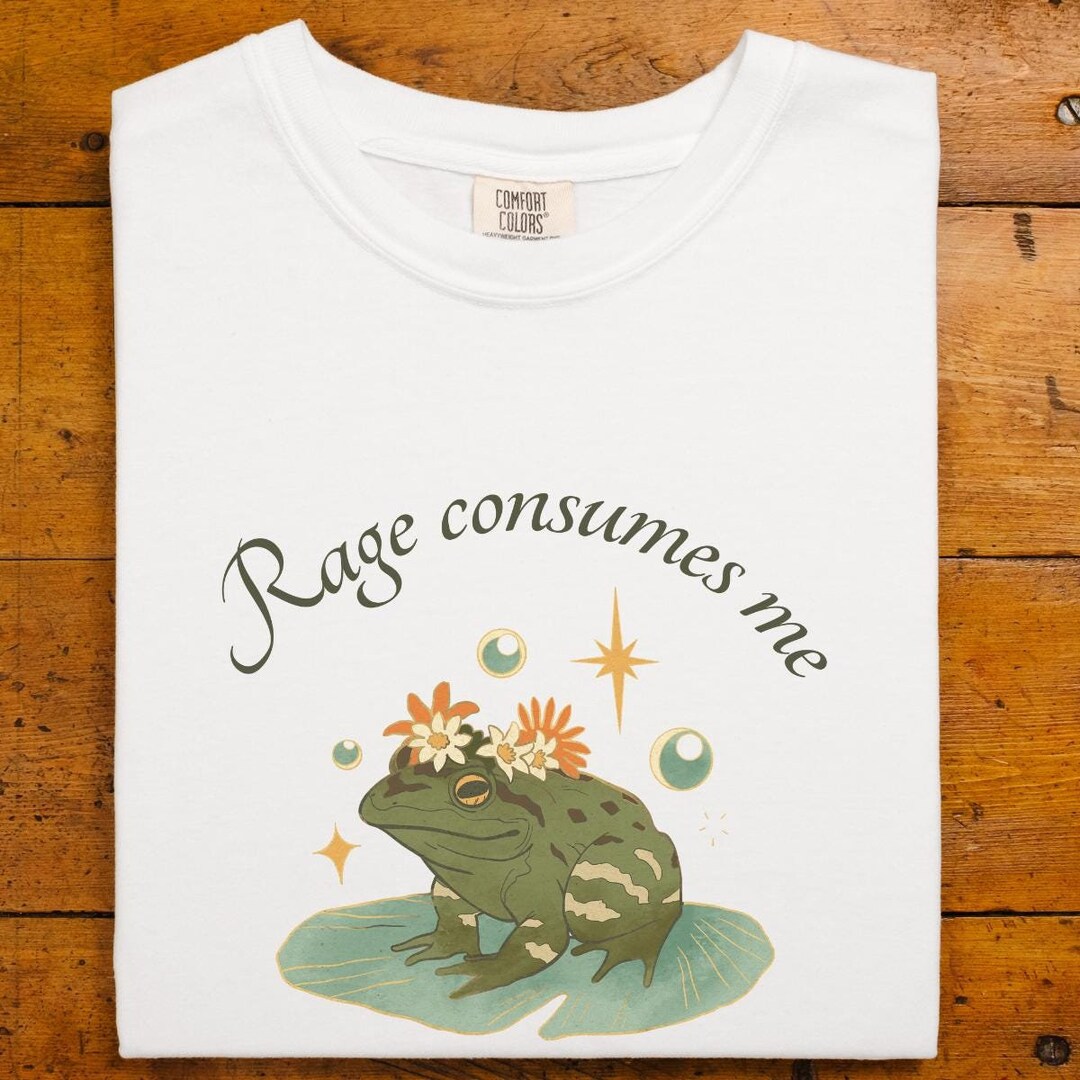 Rage Consumes Me Frog Shirt, Funny Frog Meme T-shirt, Cottagecore Gift ...
