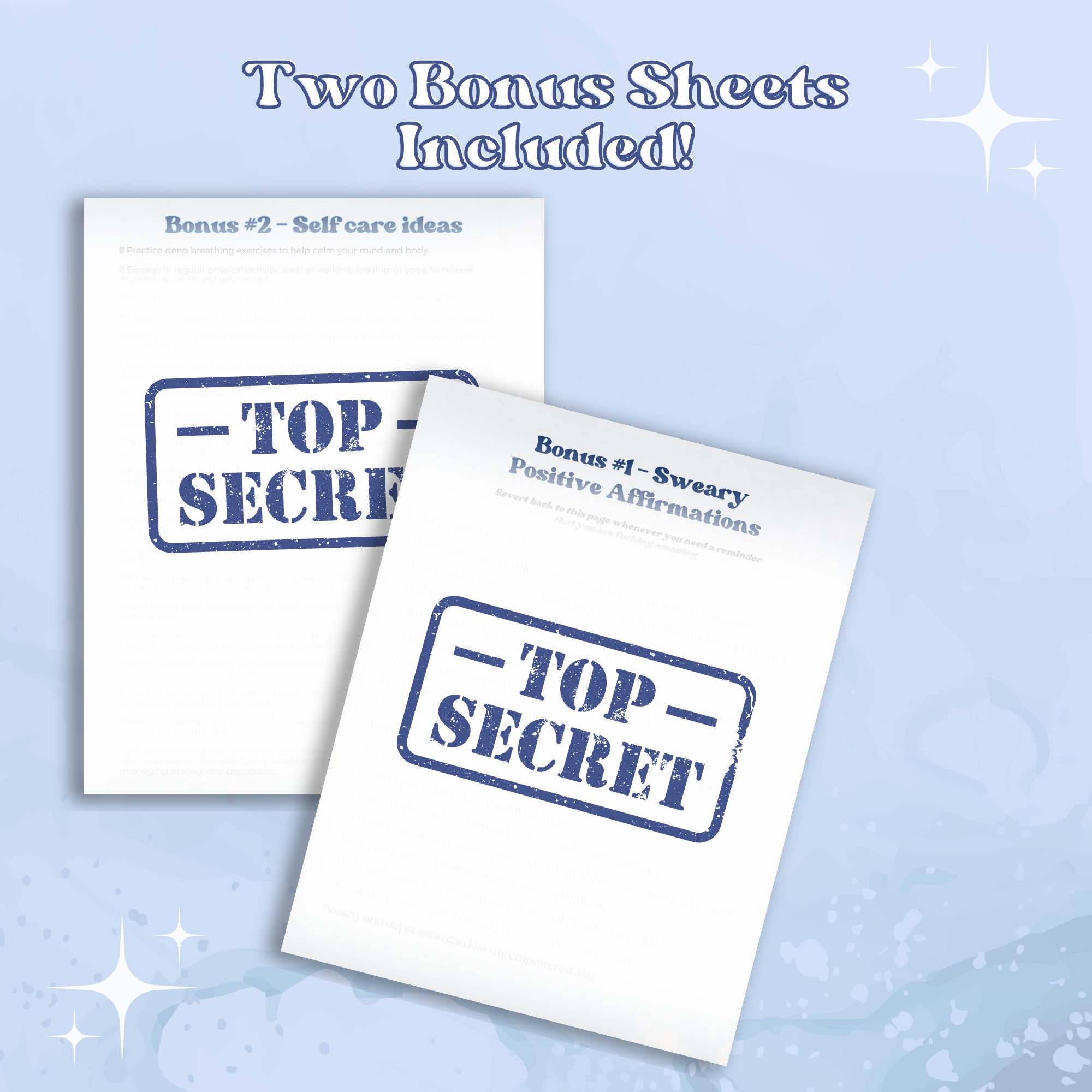 FREE BONUS SHEETS Swear Words Anxiety & Depression Workbook, Anxiety ...