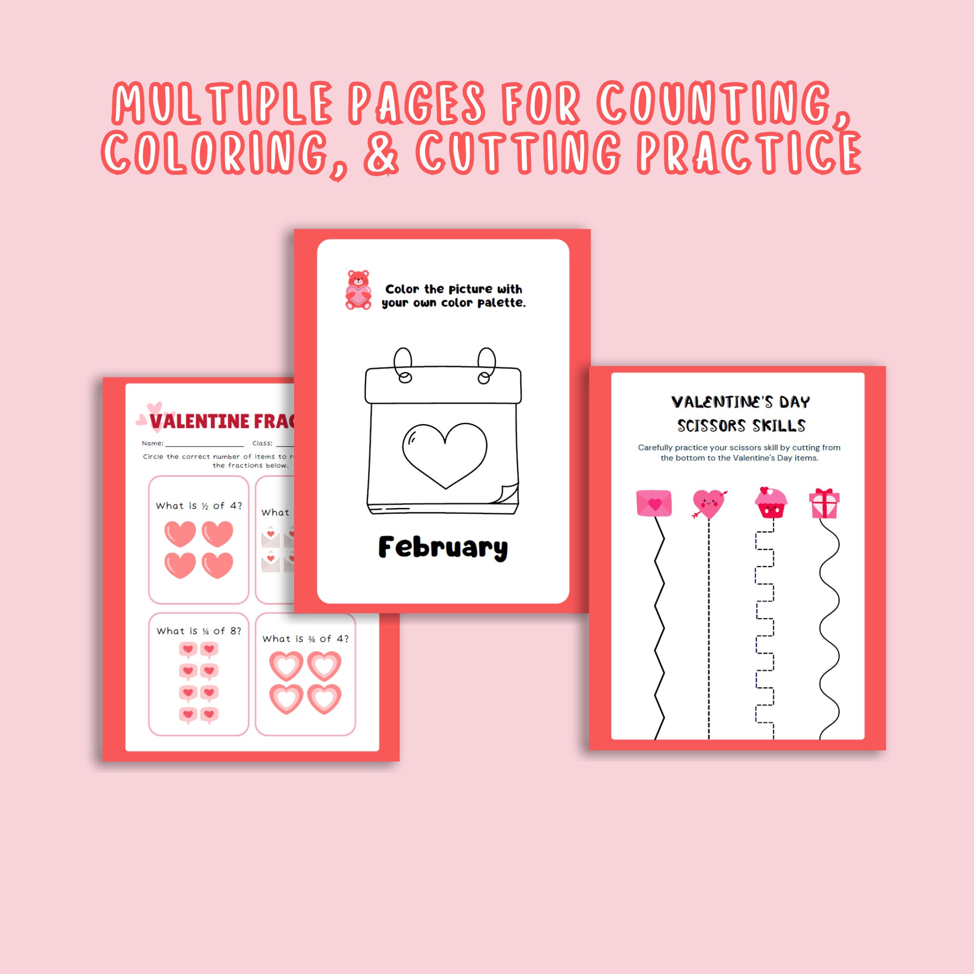 Printable Valentines Activity Book for Kids, Instant Download Classroom ...