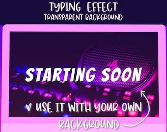 Animated Stream Screen Text starting Soon | Etsy