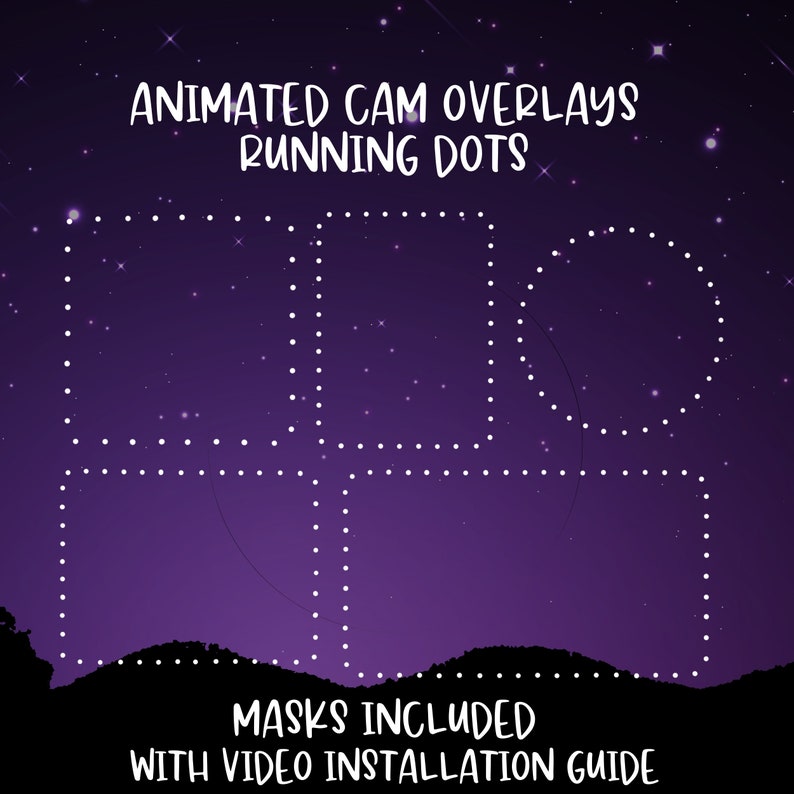 5 Webcam Overlays Running Dots Animated Frames for Streaming - Etsy