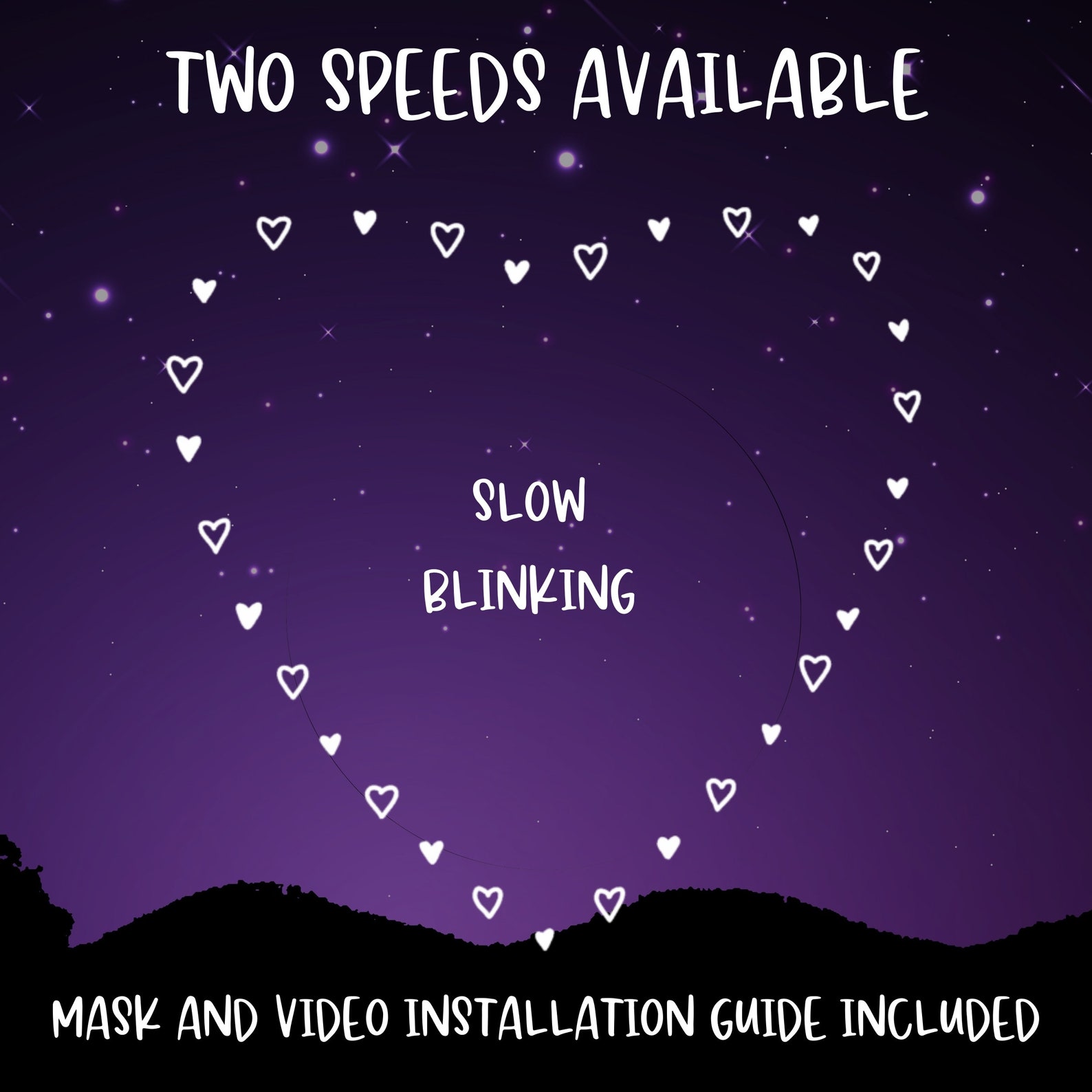 Webcam Overlay Hearts Blinking Animated Frame for Streaming in Heart ...