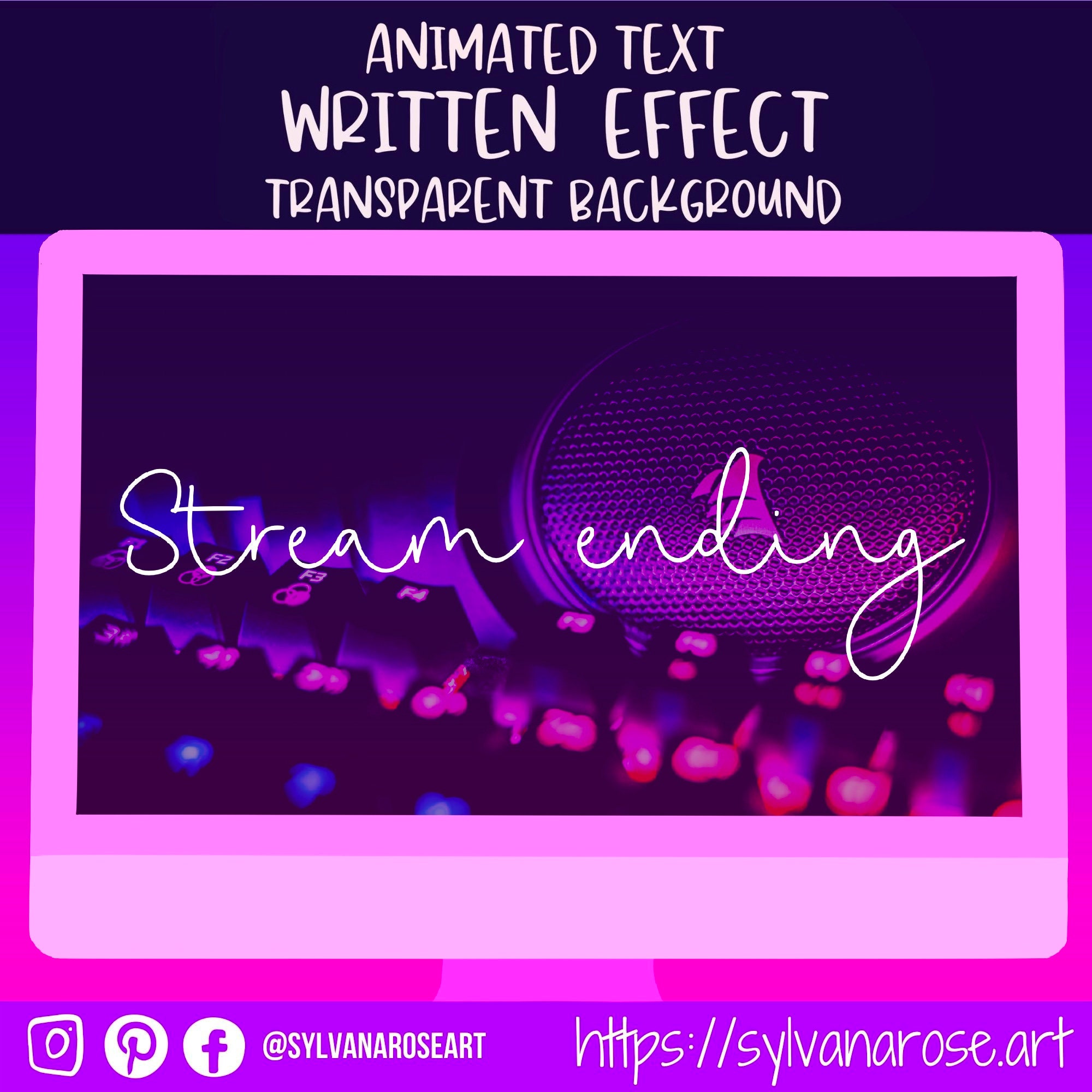 Animated Stream Screen Text - "starting Soon" - "be Right Back ...