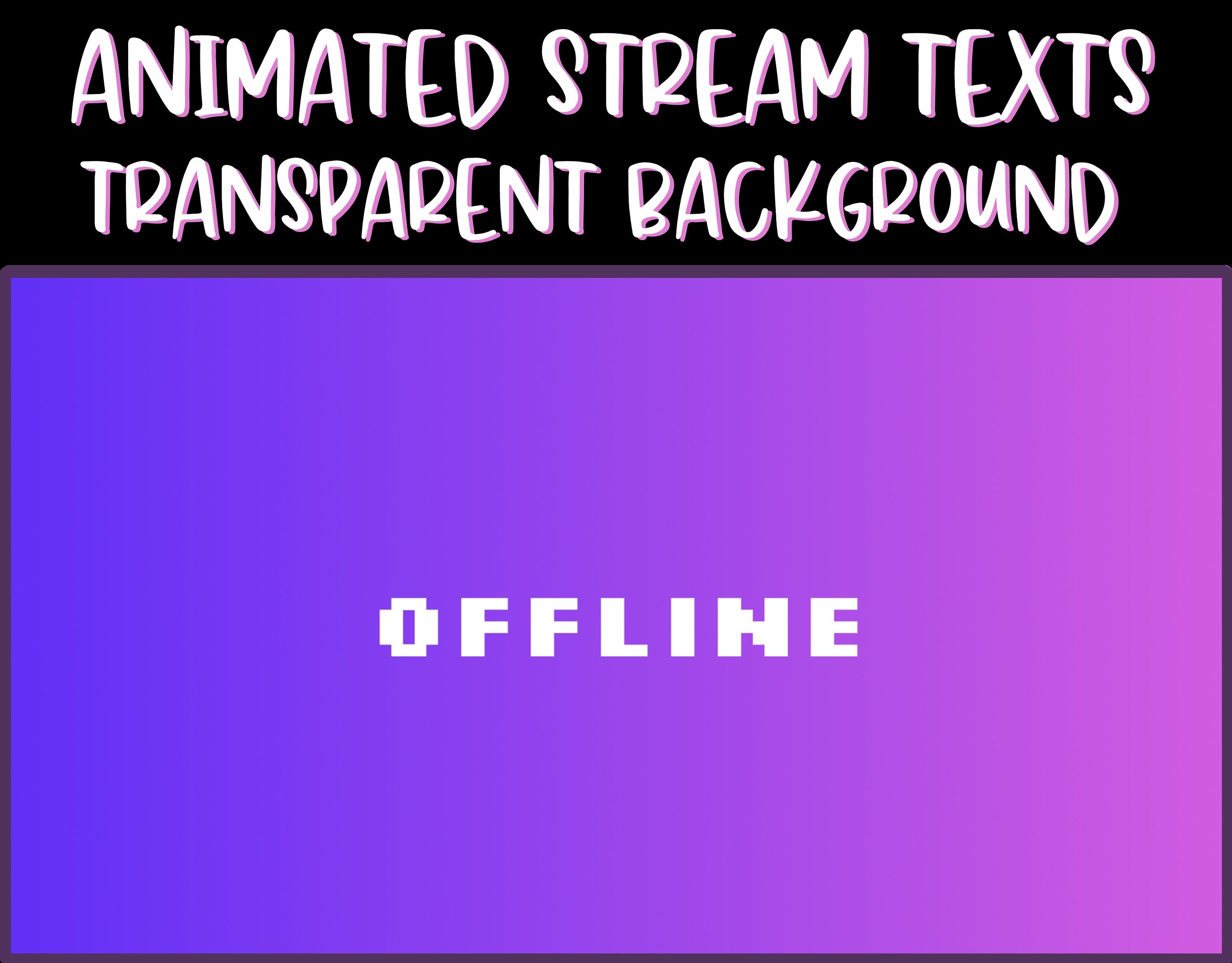 Animated Stream Screen Texts Starting Soon, Be Right Back, Stream ...