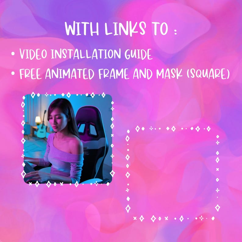 Webcam Overlay Starry Animated Frame for Streaming in 4x3 Format - Etsy