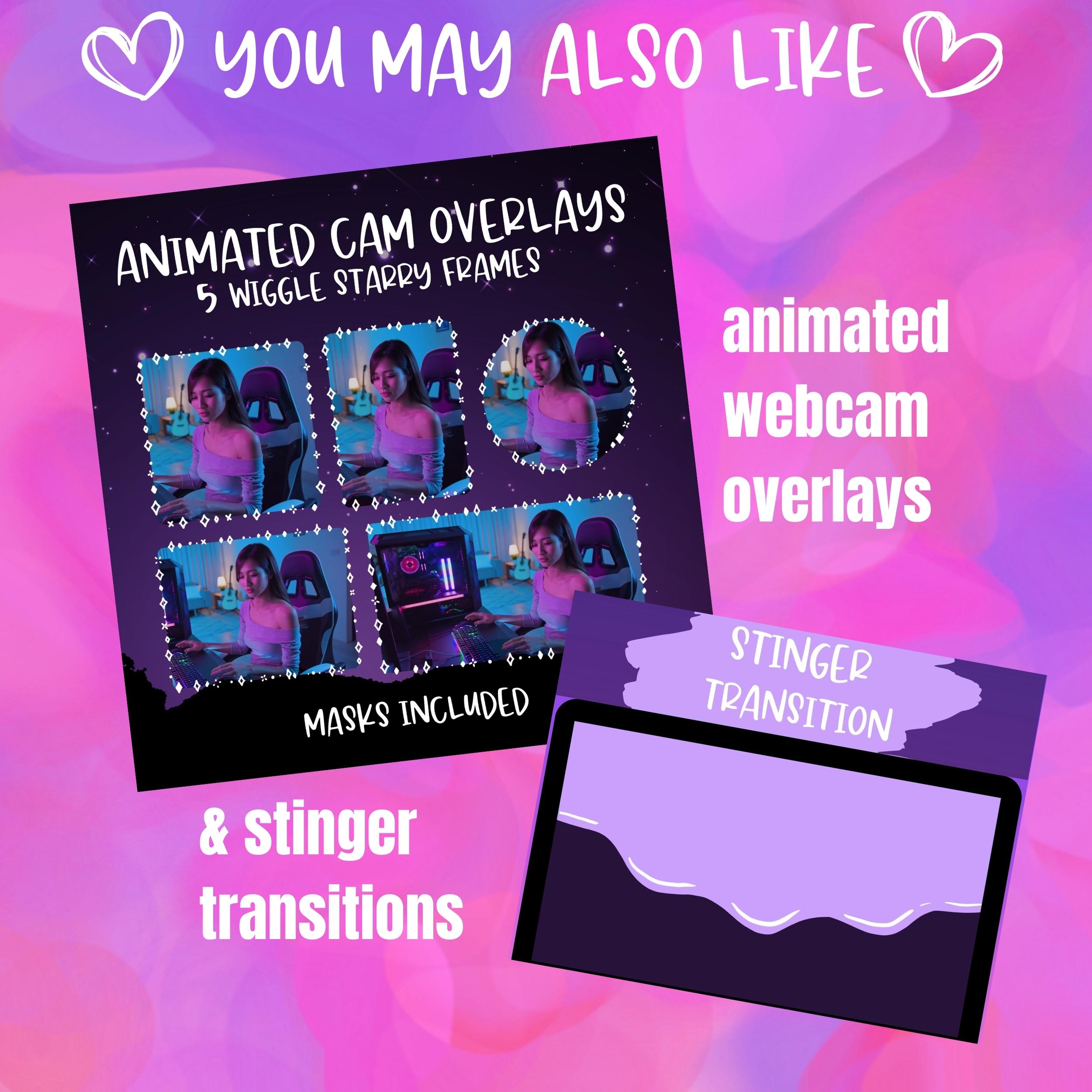 Webcam Overlay Starry Animated Frame for Streaming in Circle Format - Etsy