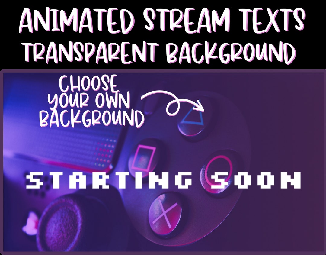 Animated Stream Screen Texts Starting Soon, Be Right Back, Stream ...