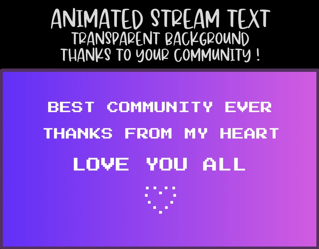 Retro Animated Stream Screen Text to Thank Your Viewers Community ...