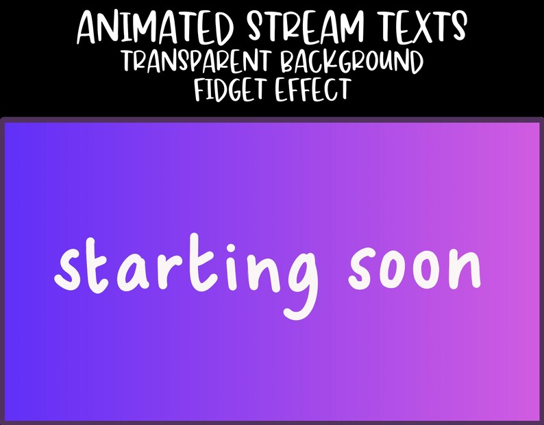 Animated Hand Drawn Wiggle Stream Screen Texts Starting Soon, Be Right ...