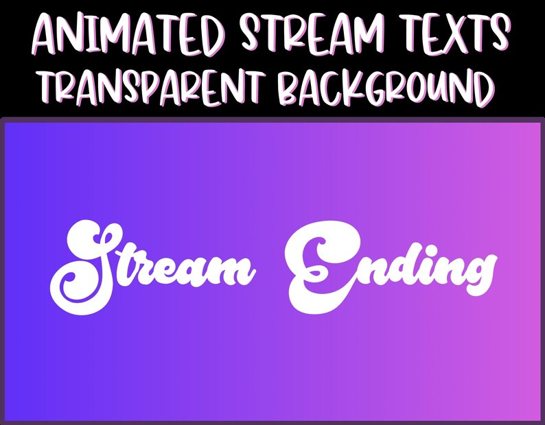 Animated Stream Screen Texts Starting Soon, Be Right Back, Stream ...