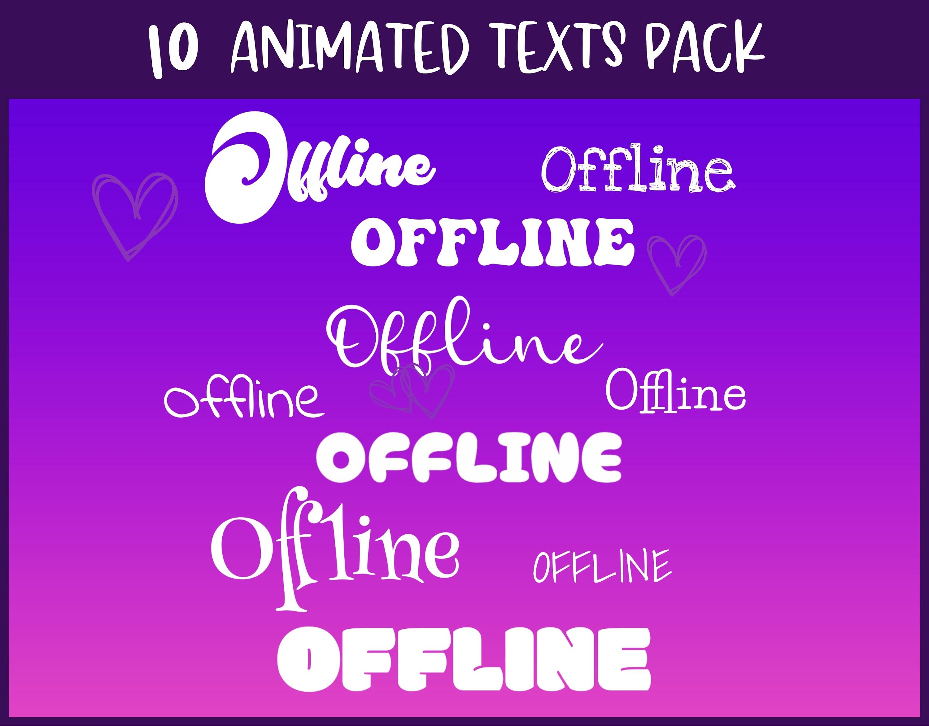Bundle-10 Animated Stream Screen Text - "starting Soon" - "be Right ...