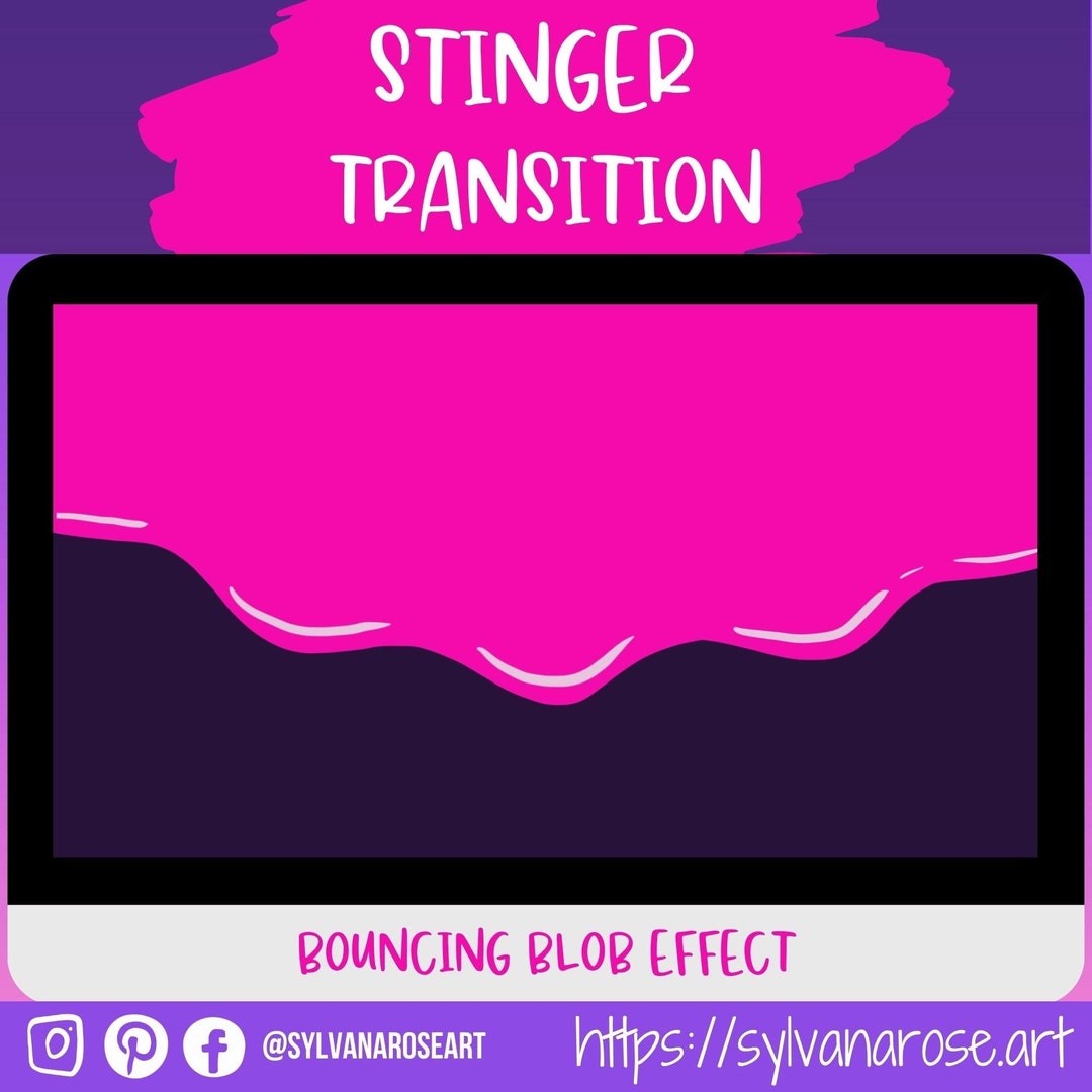 Twitch Transition, Stinger Transition, Vivid Pink Obs Transition Hand ...