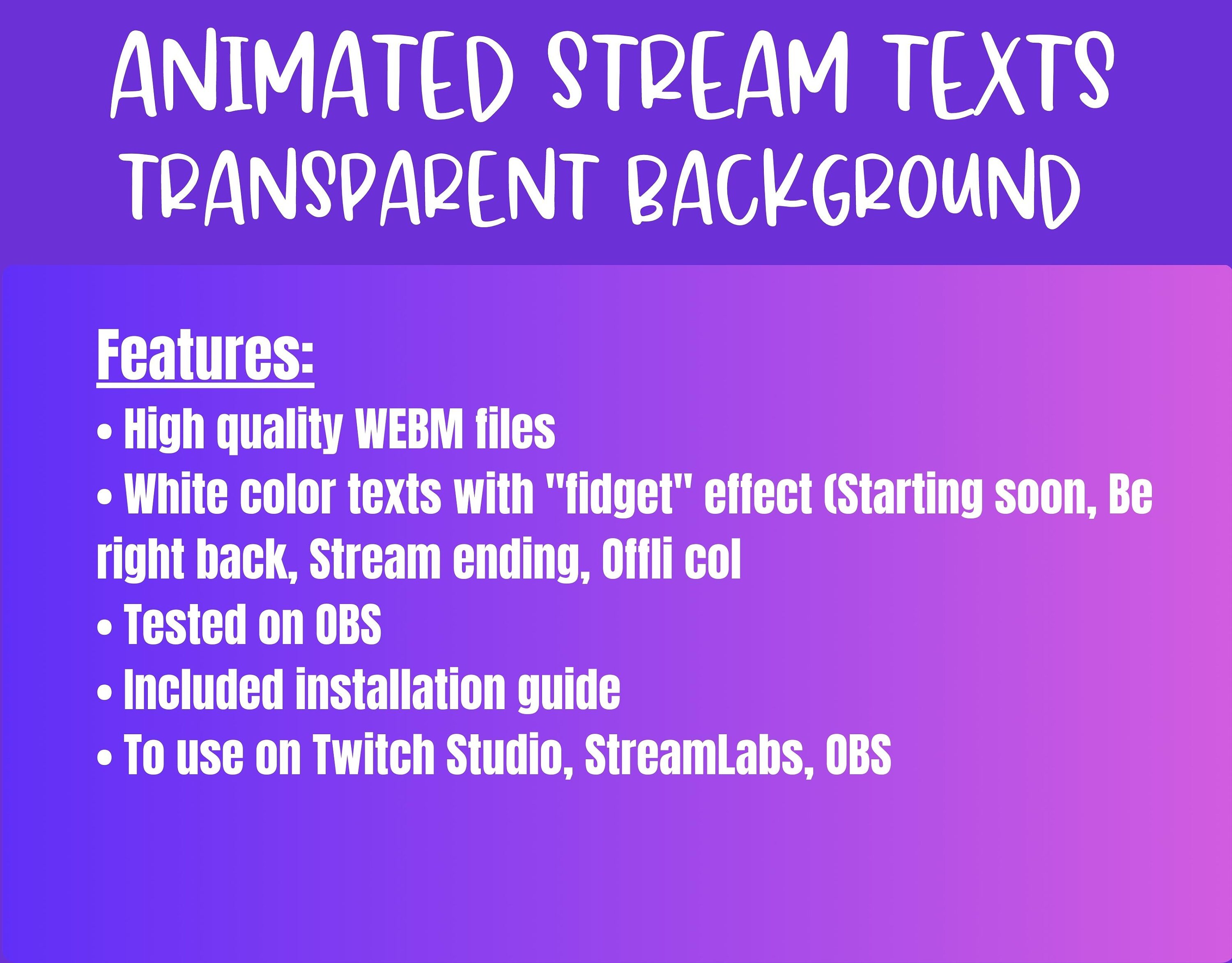 Animated Hand Drawn Wiggle Stream Screen Texts Starting Soon, Be Right ...