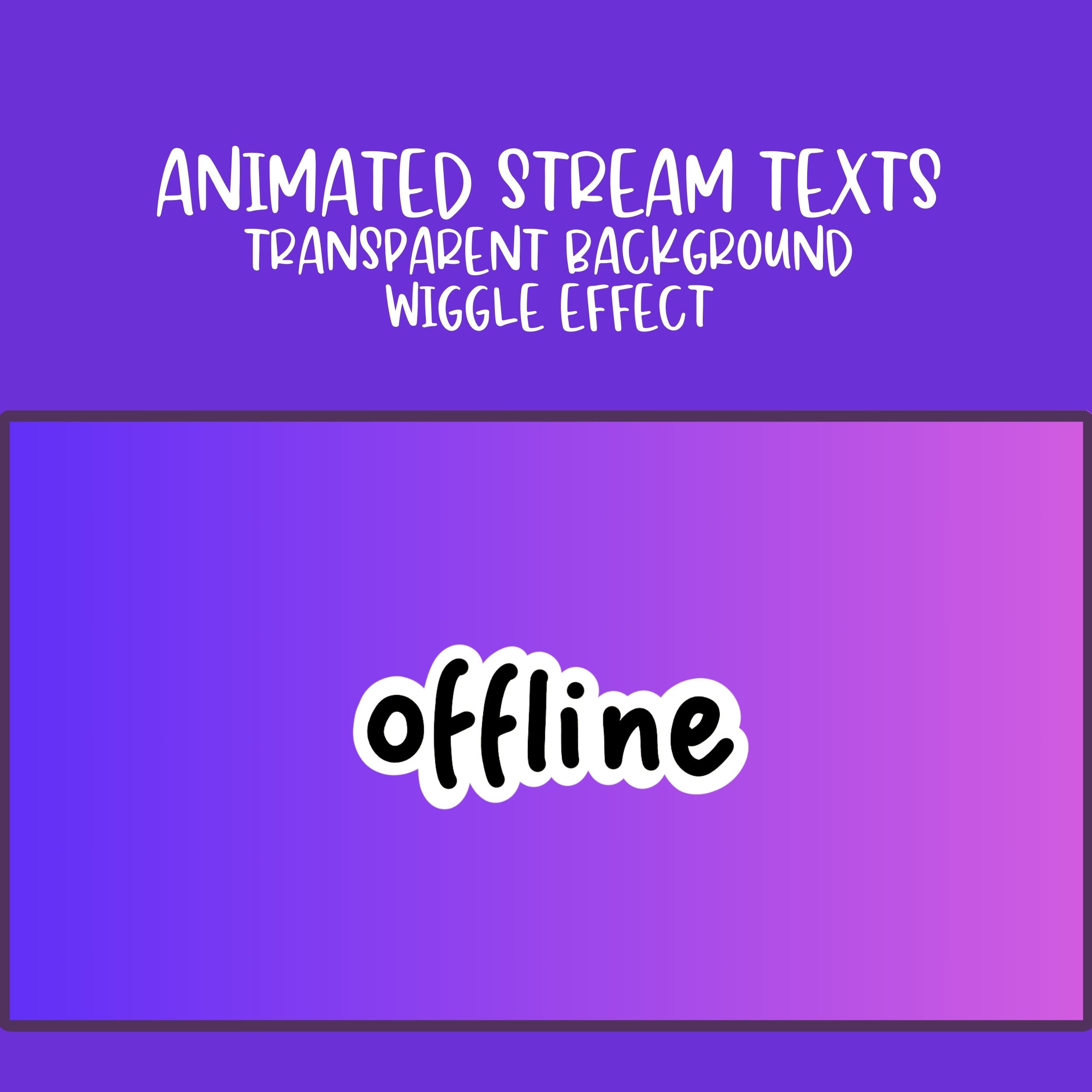 Animated Hand Drawn Wiggle Black Stream Screen Texts Starting Soon, Be ...