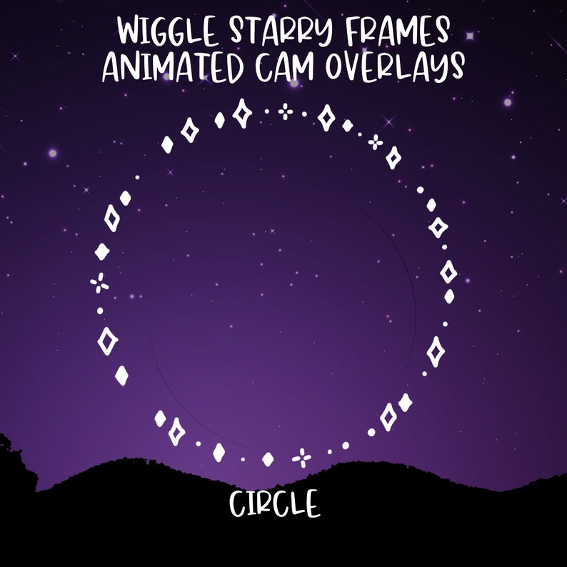 5 Webcam Overlays Starry Animated Frames for Streaming - Etsy