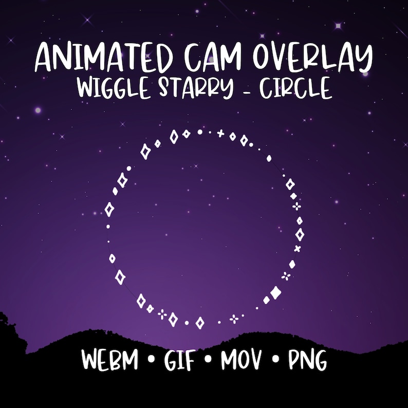 Webcam Overlay Starry Animated Frame for Streaming in Circle Format - Etsy