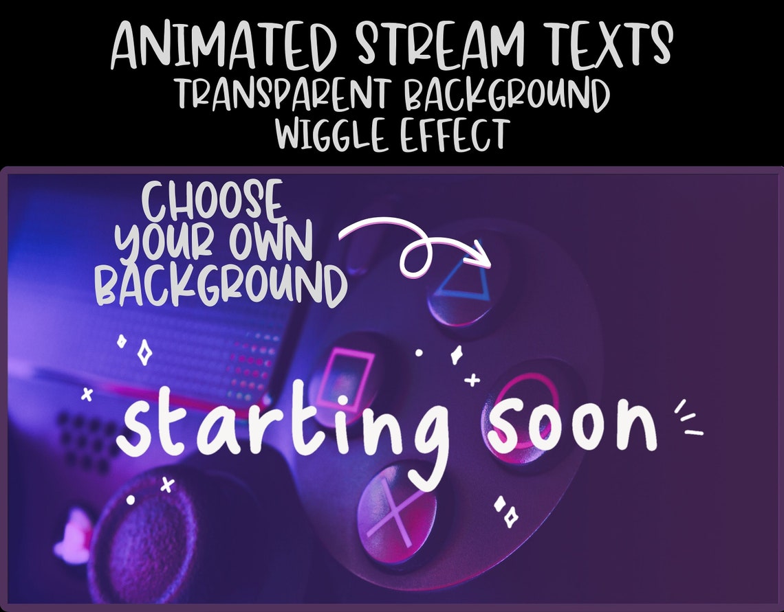 Animated Hand Drawn Wiggle Stream Screen Texts Starting Soon, Be Right ...