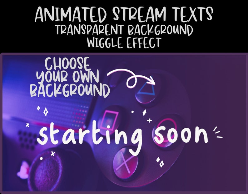 Animated Hand Drawn Wiggle Stream Screen Texts Starting Soon, Be Right ...