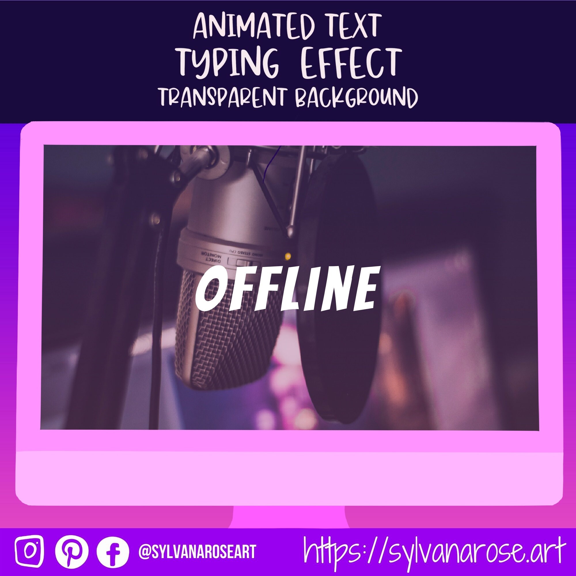 Animated Stream Screen Text - "starting Soon" - "be Right Back ...