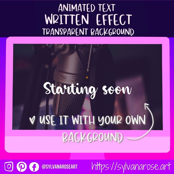 Animated Stream Screen Text starting Soon - Etsy