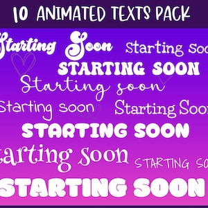 Bundle-10 Animated Stream Screen Text - "starting Soon" - "be Right ...