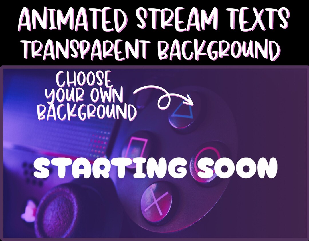 Animated Stream Screen Texts Starting Soon, Be Right Back, Stream ...