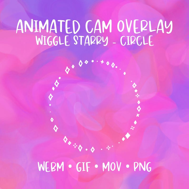 Webcam Overlay Starry Animated Frame for Streaming in Circle Format - Etsy