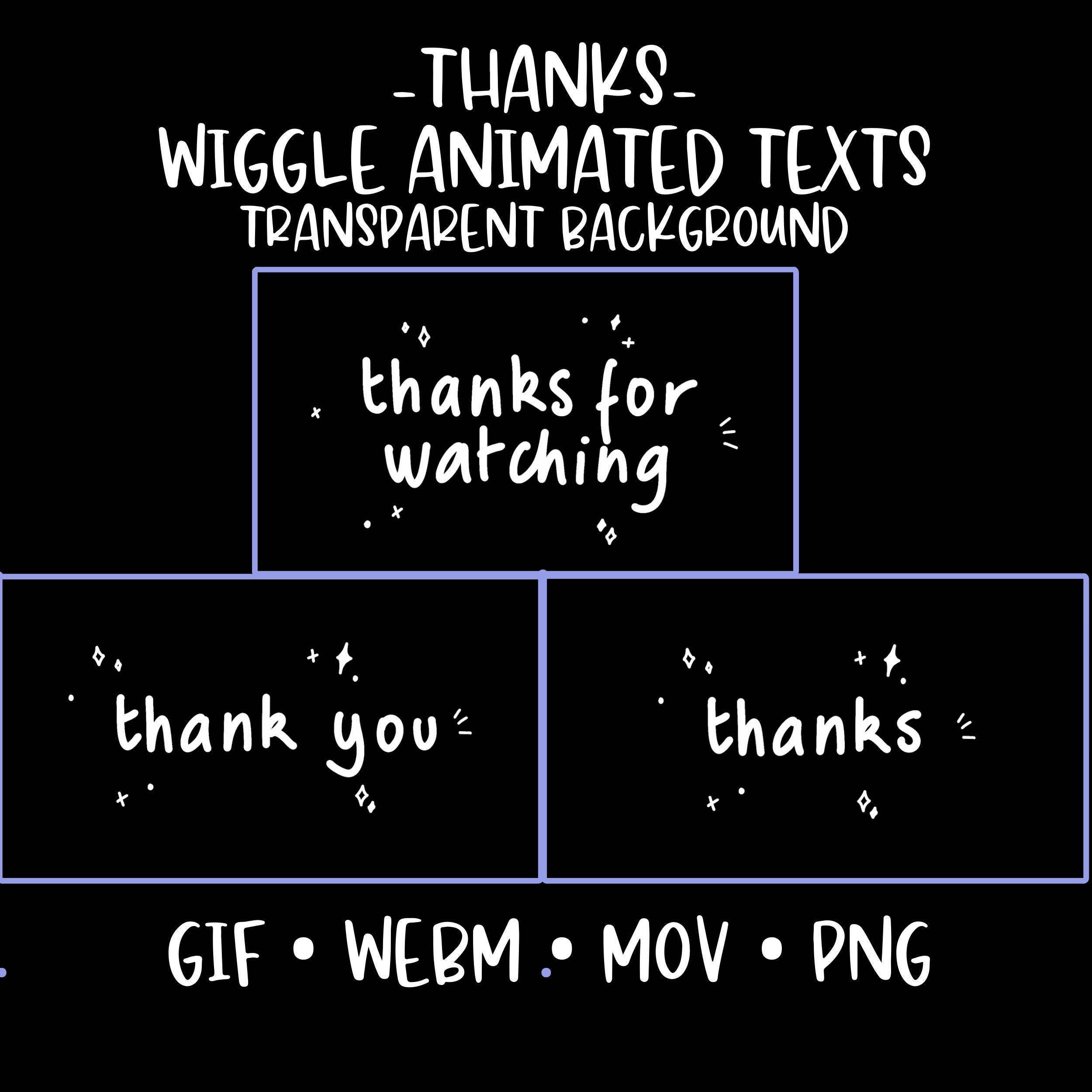 Animated Hand Drawn Wiggle Starry Stream Screen Thanks Texts With ...