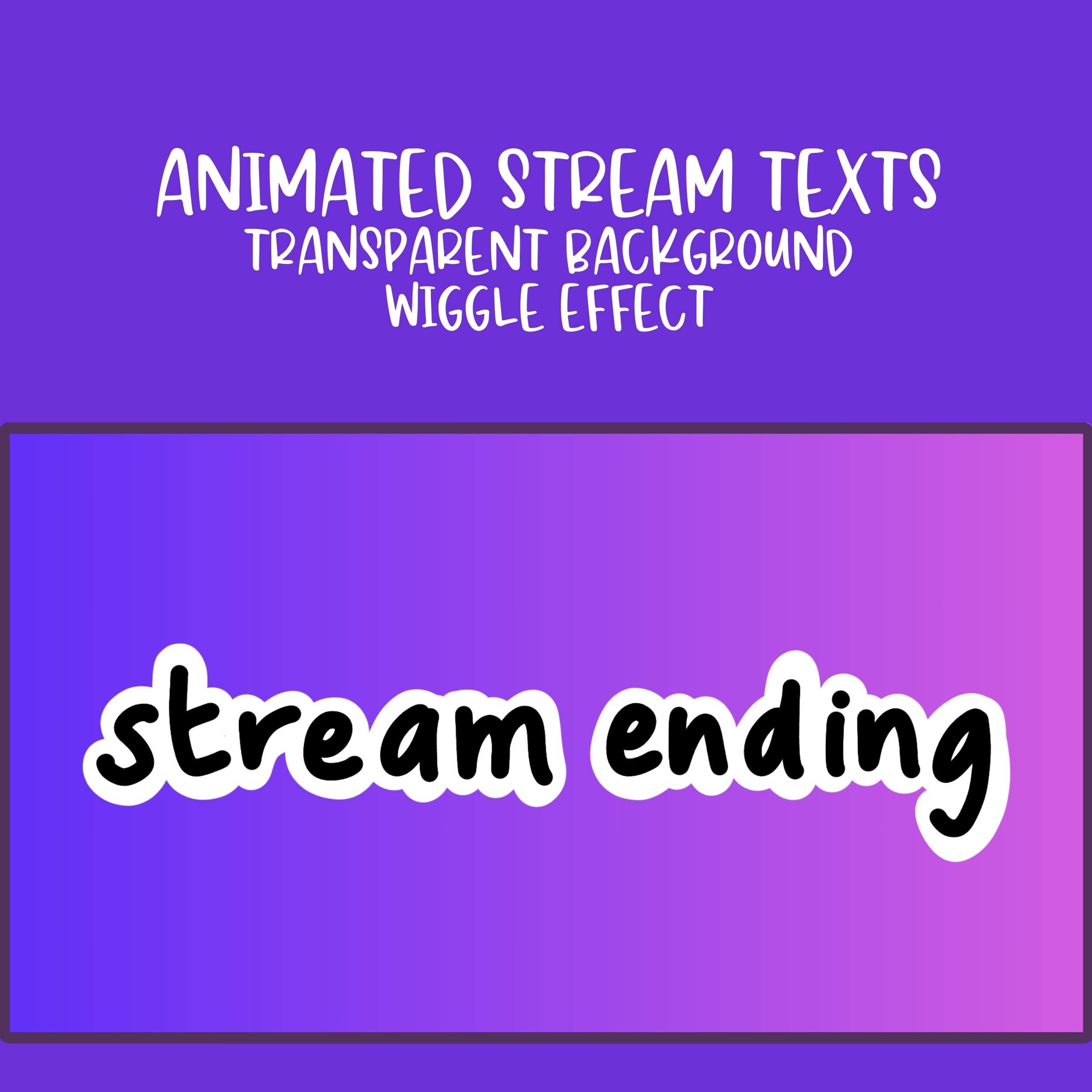 Animated Hand Drawn Wiggle Black Stream Screen Texts Starting Soon, Be ...