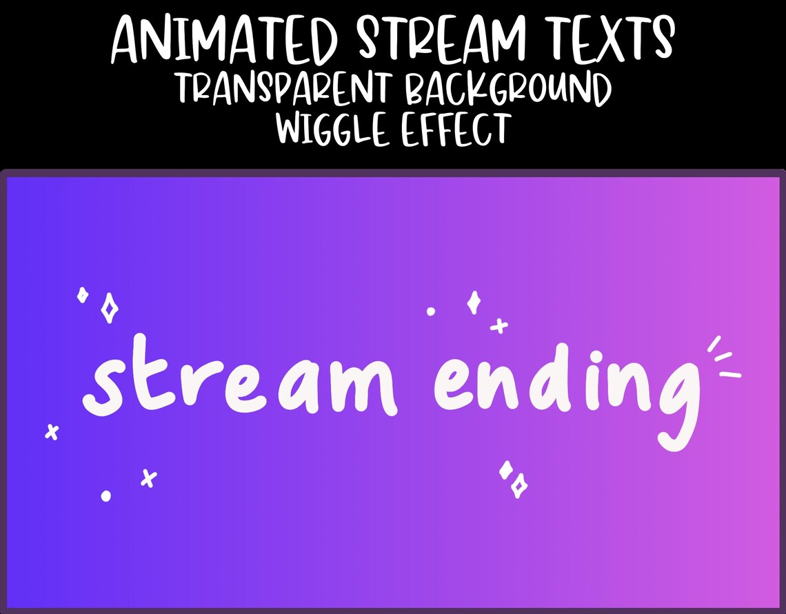 Animated Hand Drawn Wiggle Stream Screen Texts Starting Soon, Be Right ...