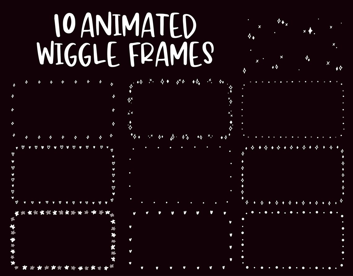 10 Animated Hand Drawn Wiggle Frames Transparent Background for Youtube ...