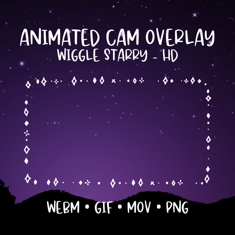 Webcam Overlay Starry Animated Frame for Streaming in HD Format - Etsy