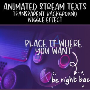 Animated Hand Drawn Wiggle Stream Screen Texts Starting Soon, Be Right ...