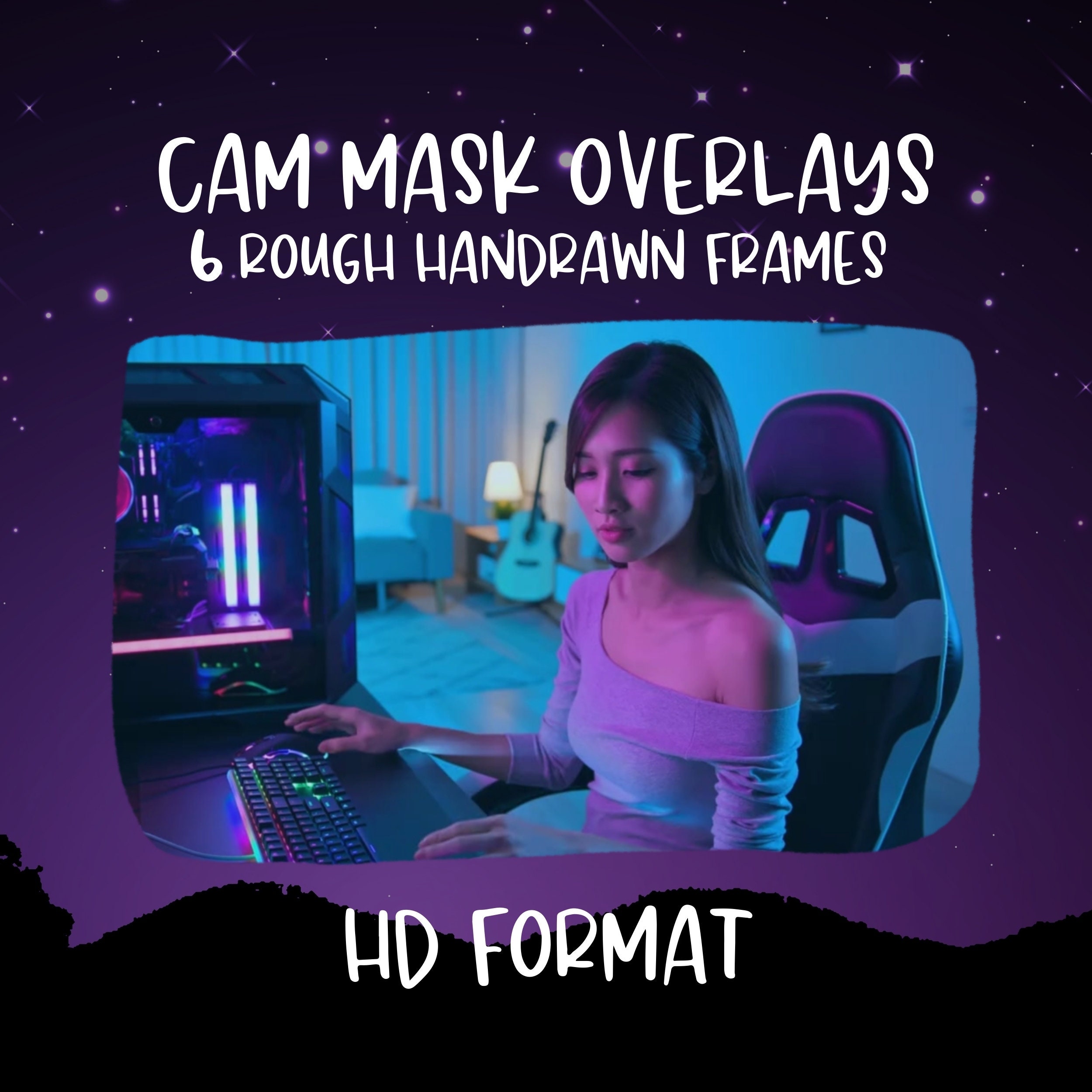 6 Static Webcam Frame Shapes for Twitch and Streaming Using OBS and ...