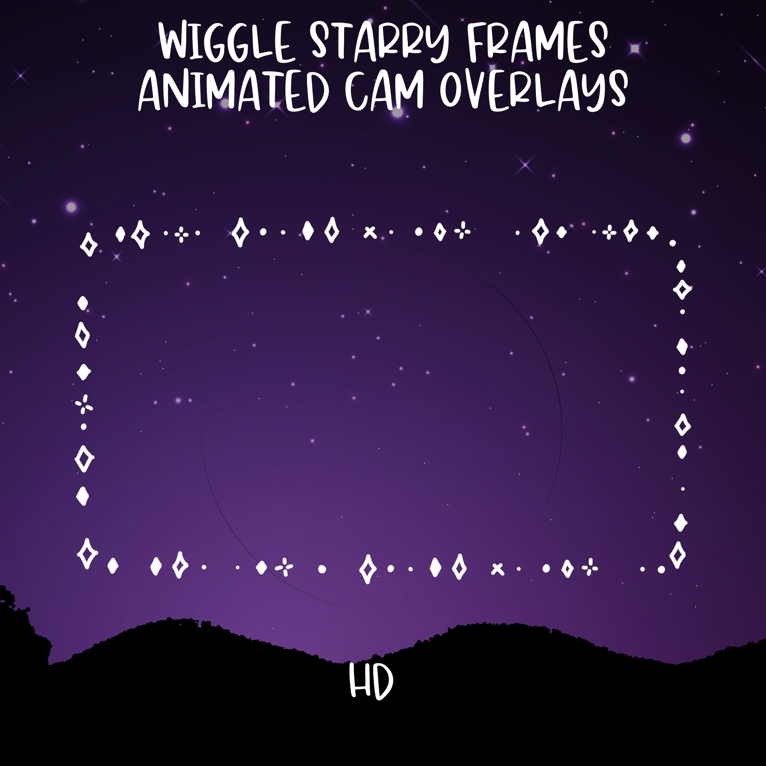5 Webcam Overlays Starry Animated Frames for Streaming - Etsy